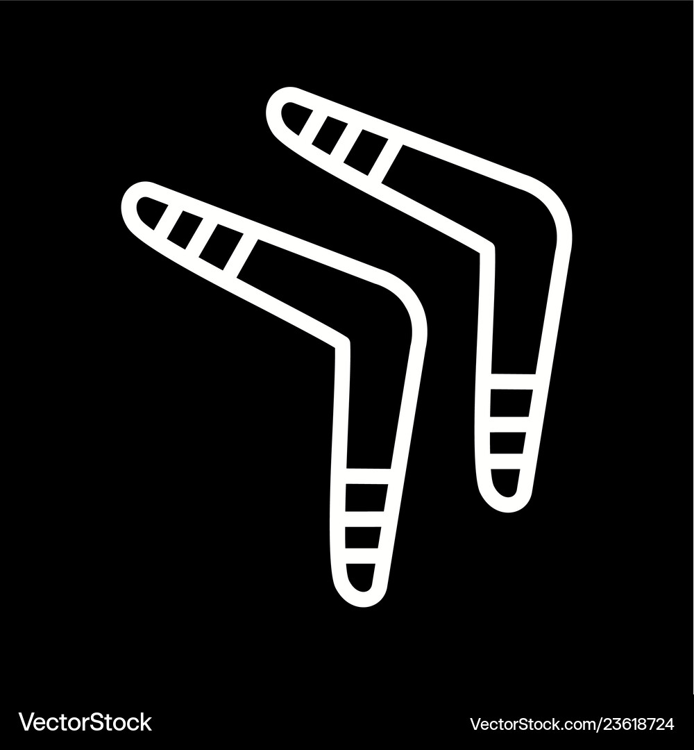 Boomerang Icon Royalty Free Vector Image Vectorstock