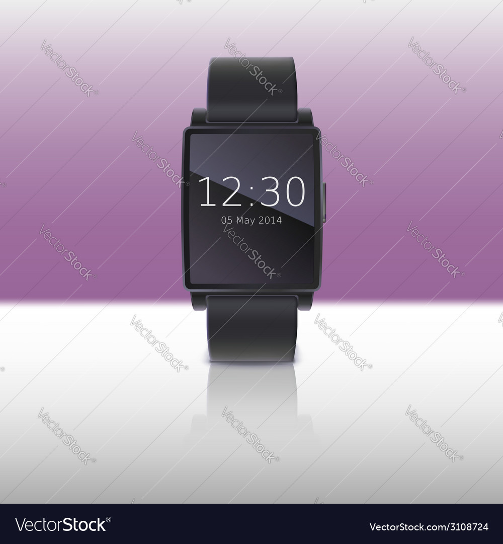 Electronic watch computer interface Royalty Free Vector