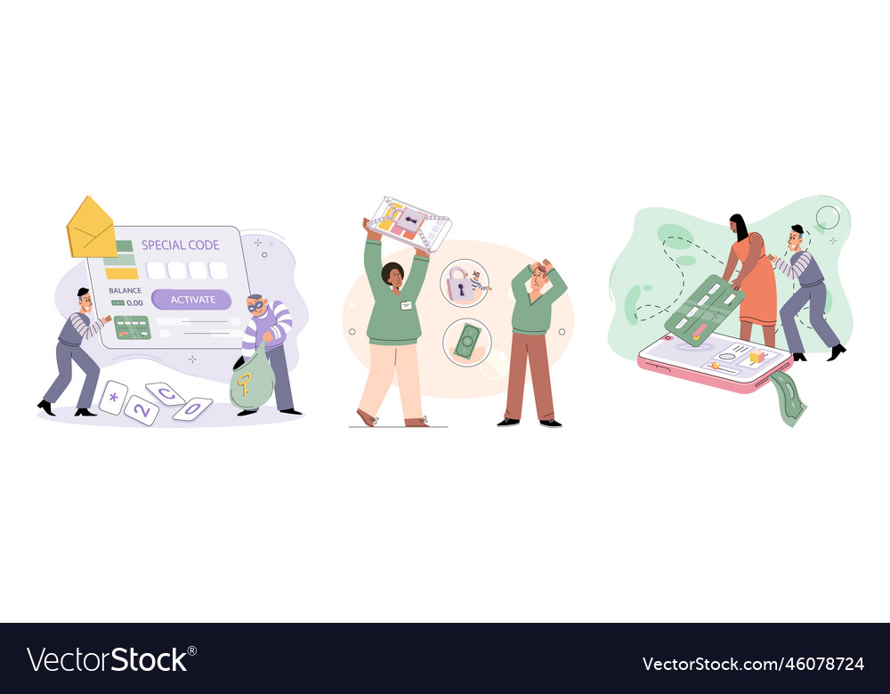 Hacker activity big set hacking computer Vector Image