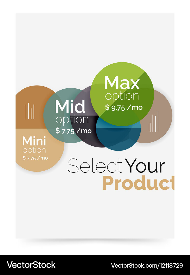 Business layout - select your product with sample Vector Image