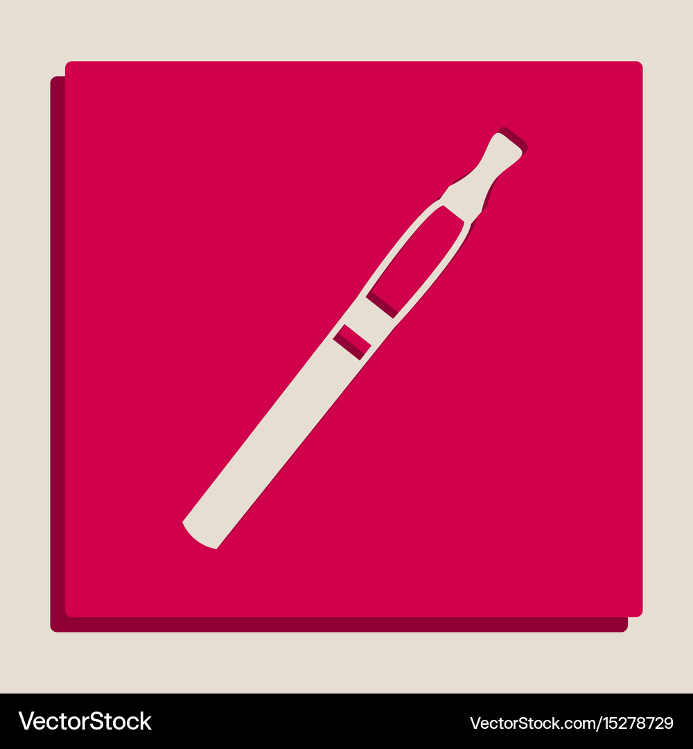 E-cigarette sign grayscale version Royalty Free Vector Image