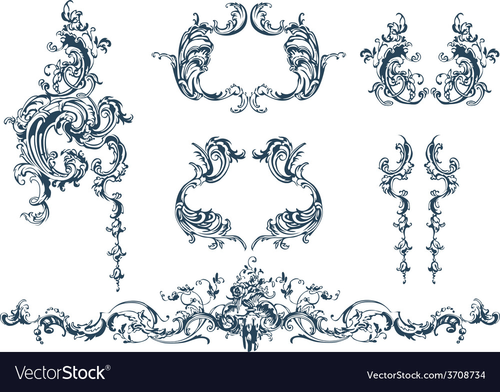 Decorative elements Royalty Free Vector Image - VectorStock