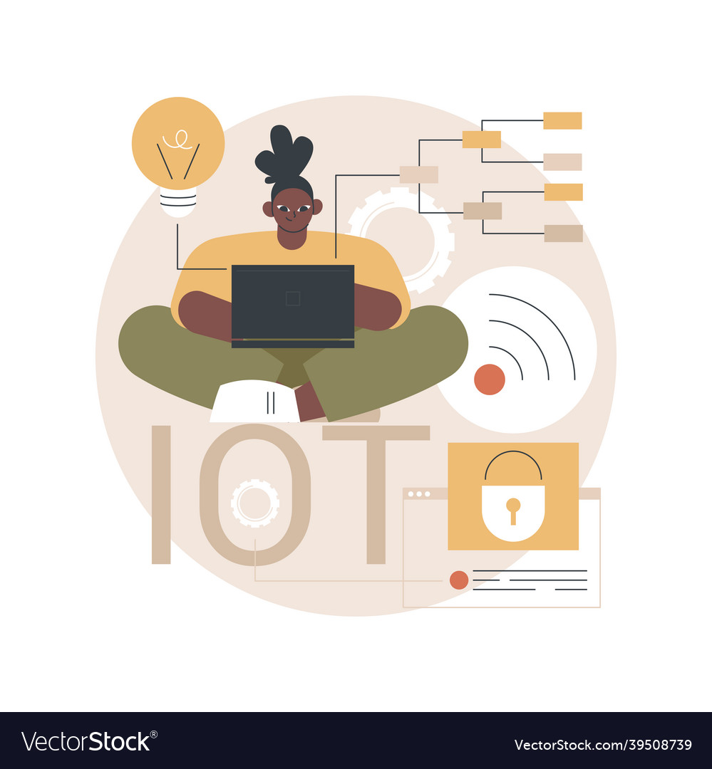 Iot development abstract concept Royalty Free Vector Image