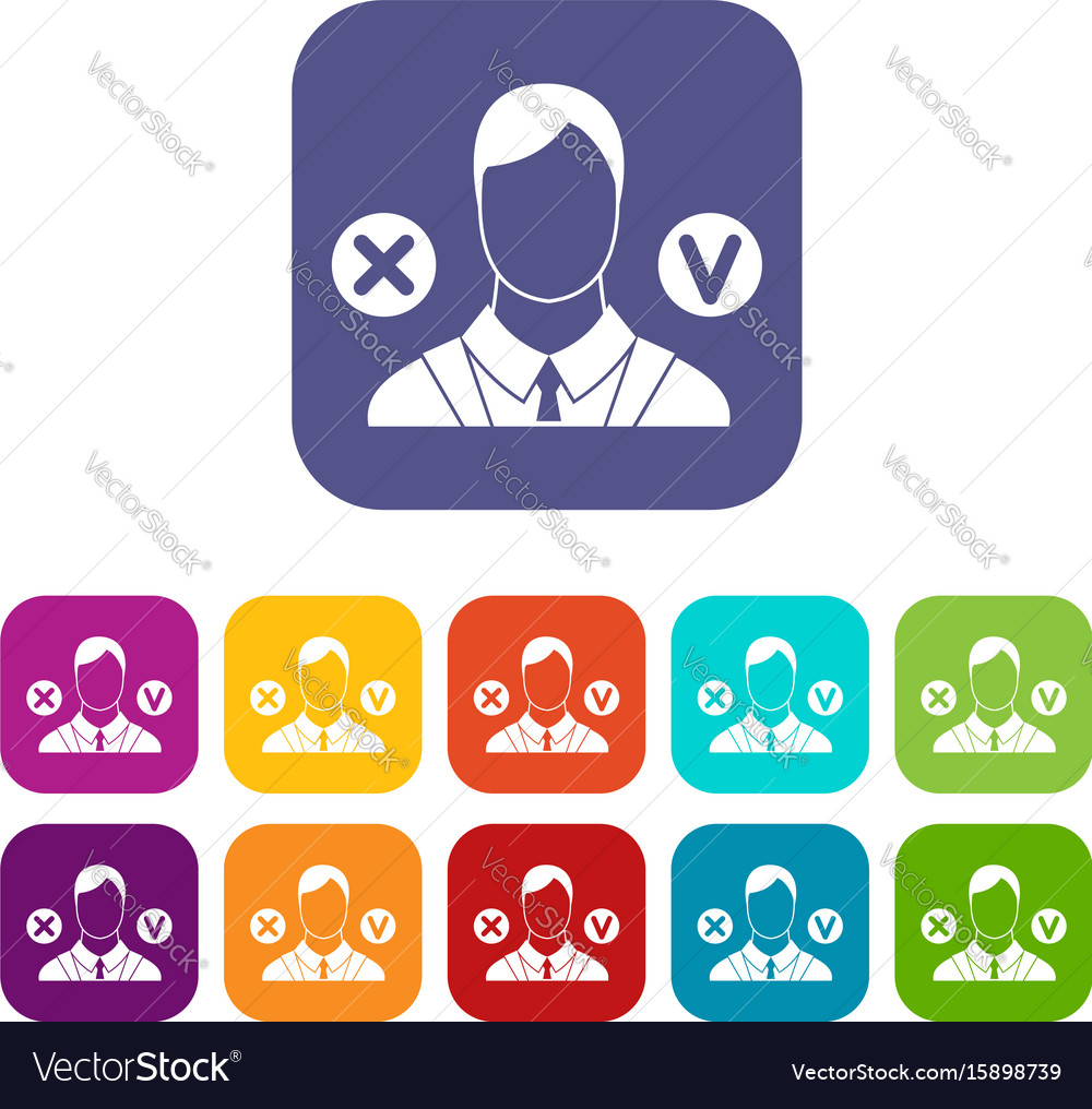 Selection icons set Royalty Free Vector Image - VectorStock