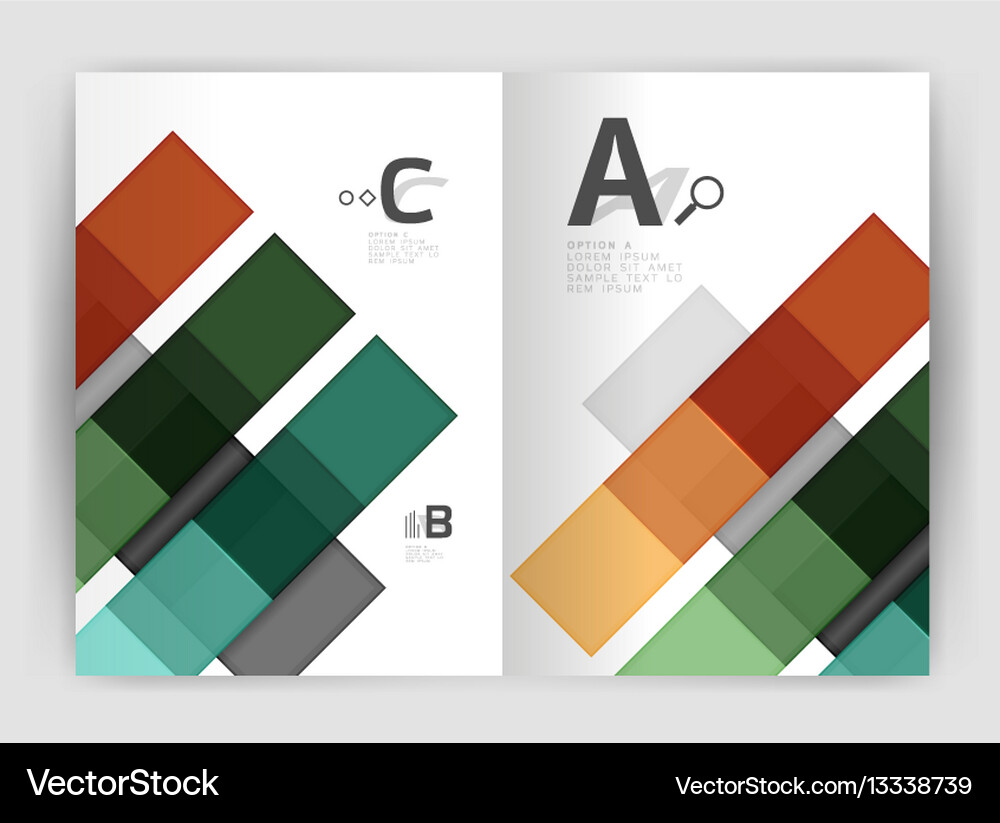Set of front and back a4 size pages business Vector Image
