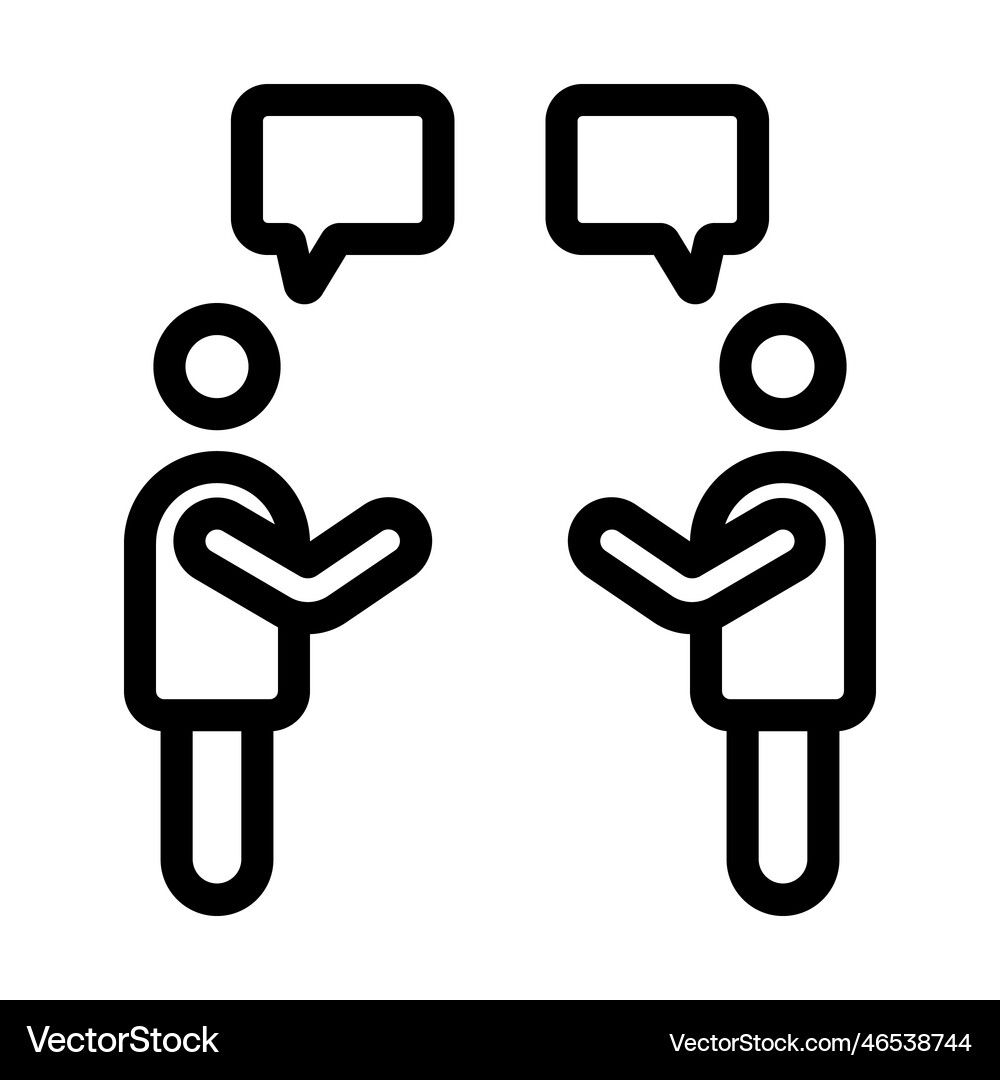 Communication skills thick line icon for personal Vector Image