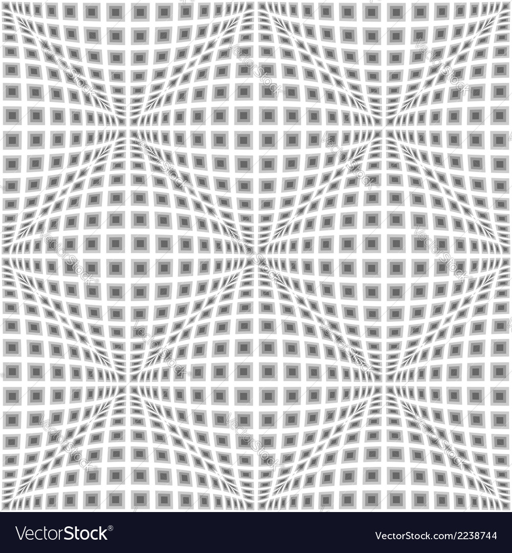 Design Seamless Monochrome Warped Diamond Pattern Vector Image
