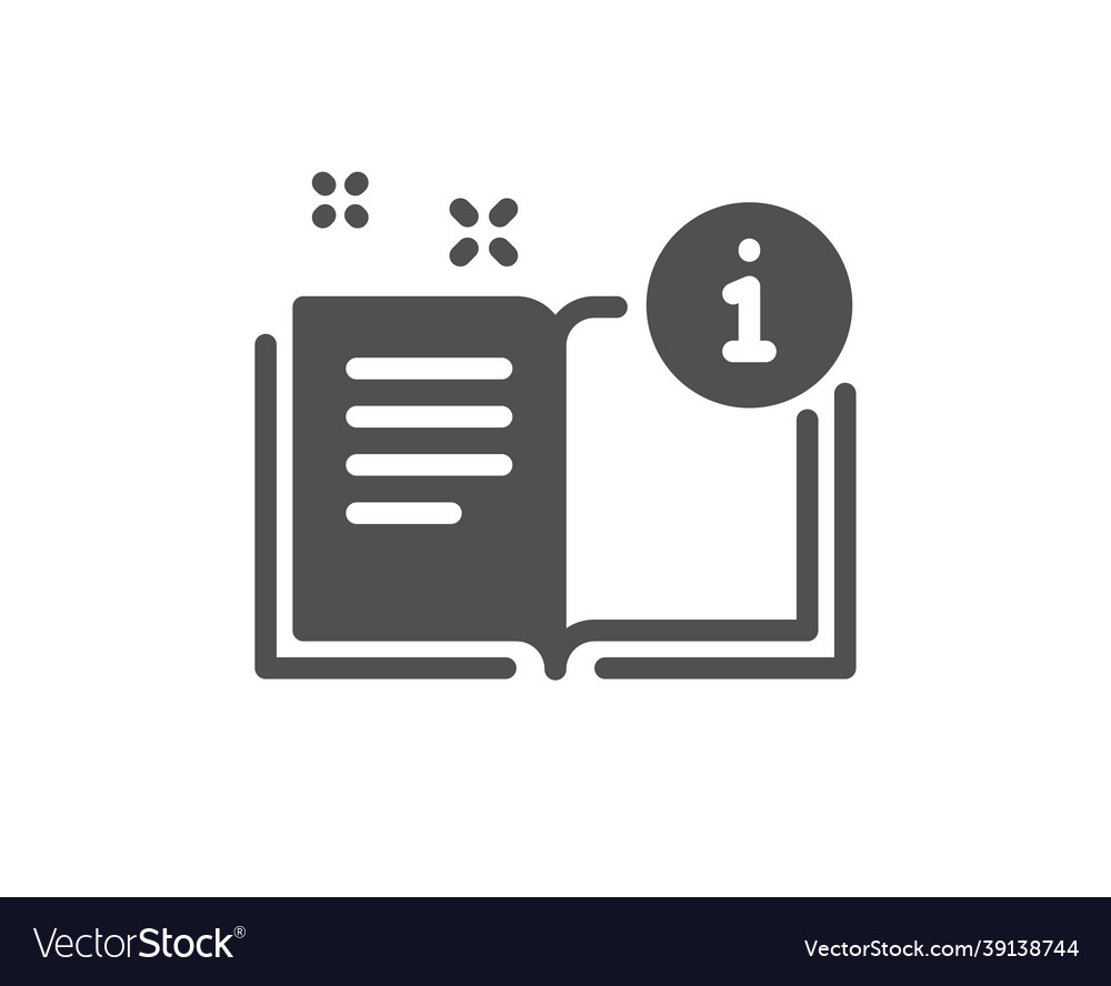 Instruction icon user manual sign Royalty Free Vector Image