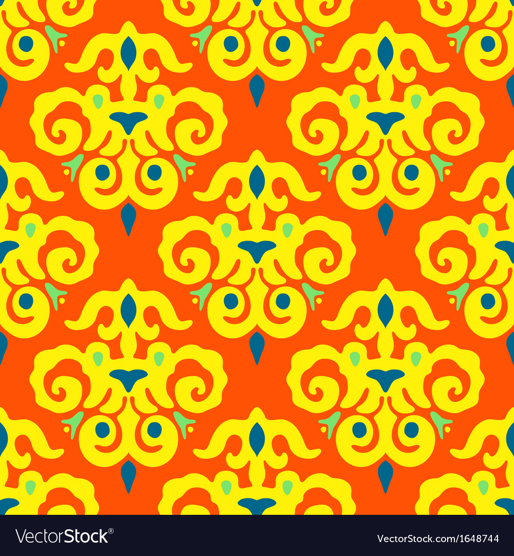Orange seamless pattern Royalty Free Vector Image