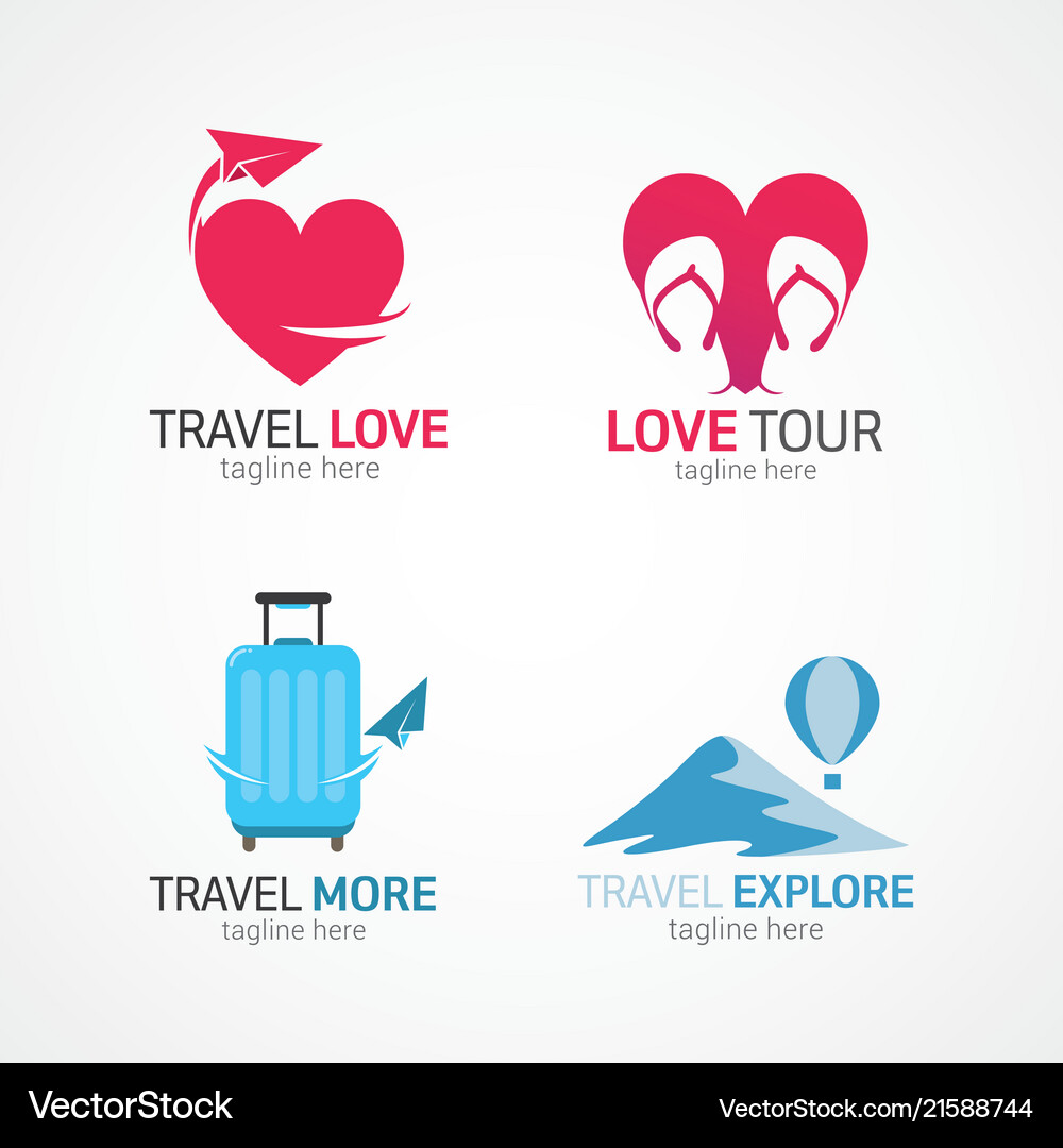 Travel logo template Royalty Free Vector Image