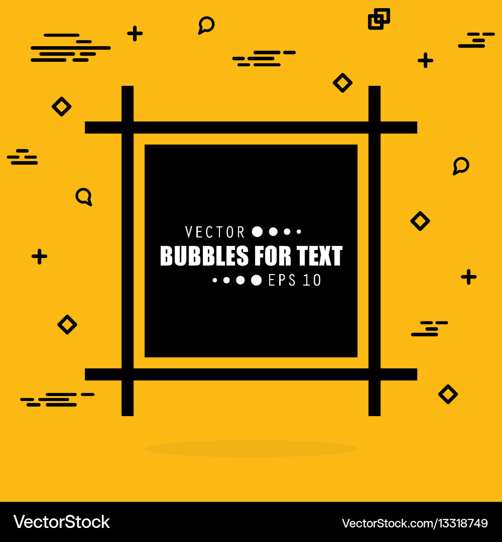 Abstract concept empty speech square quote Vector Image