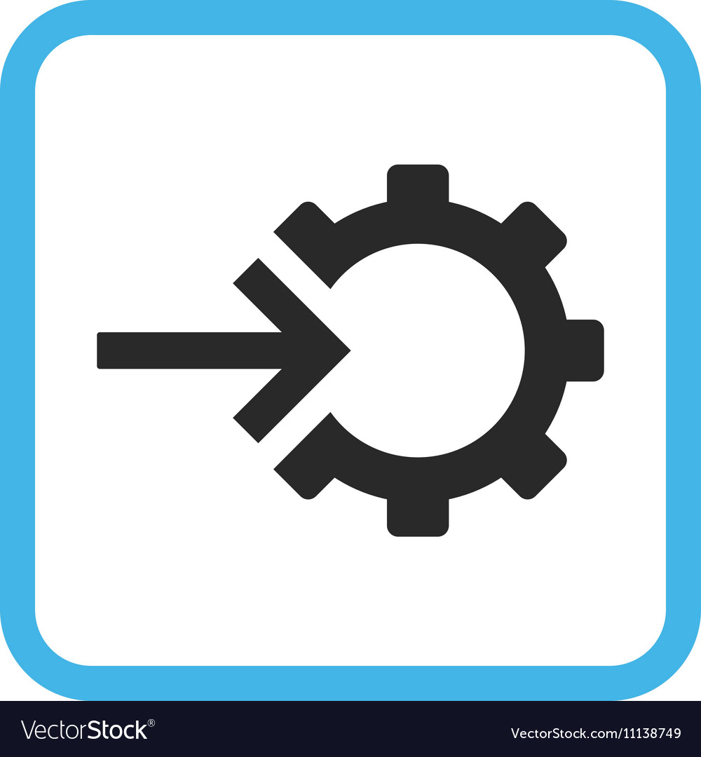 Cog Integration Icon In a Frame Royalty Free Vector Image Cog Integration Icon In a Frame Royalty Free Vector Image