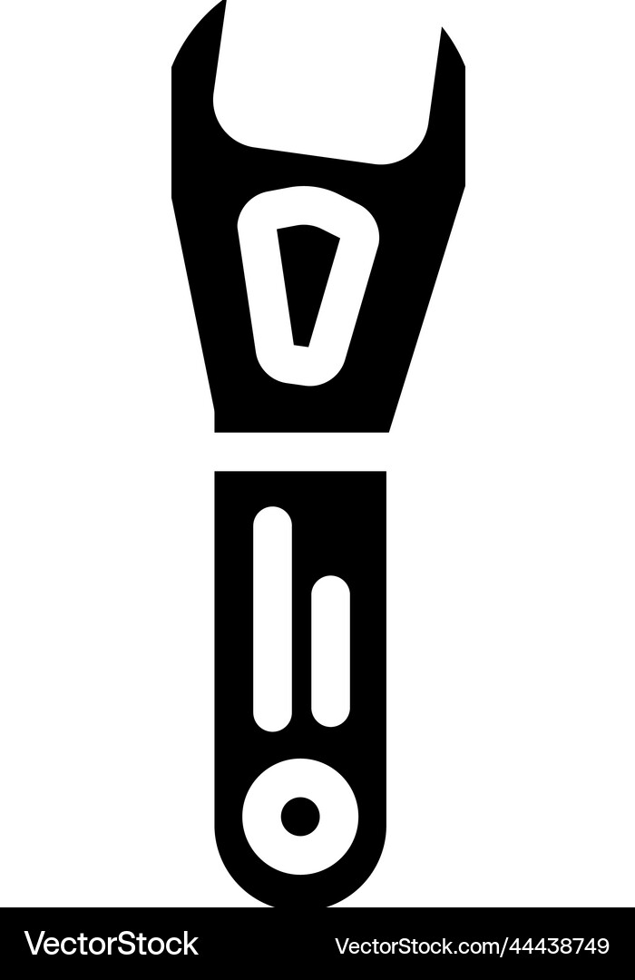 Cone wrench glyph icon Royalty Free Vector Image