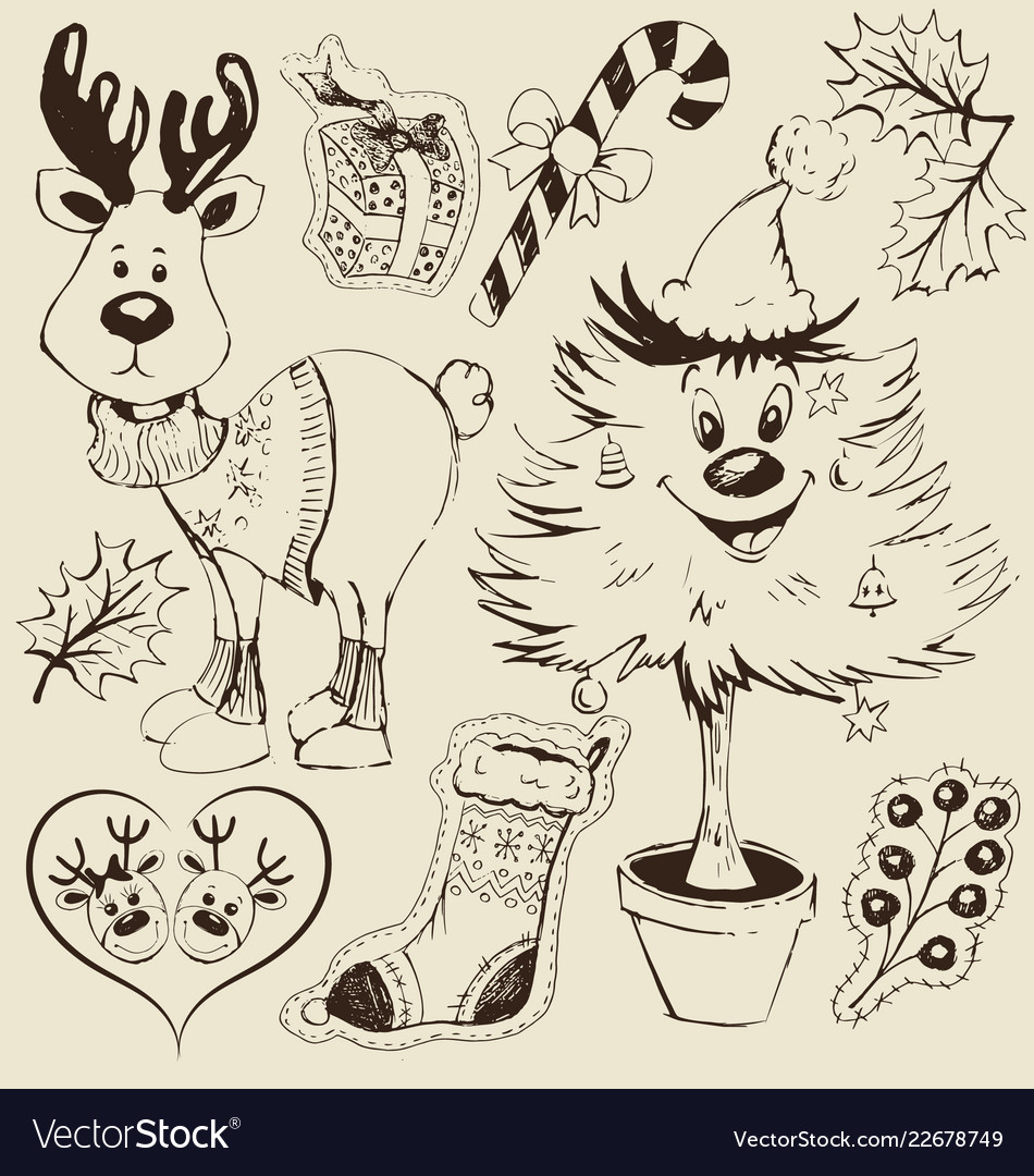 Hand drawing elements Royalty Free Vector Image