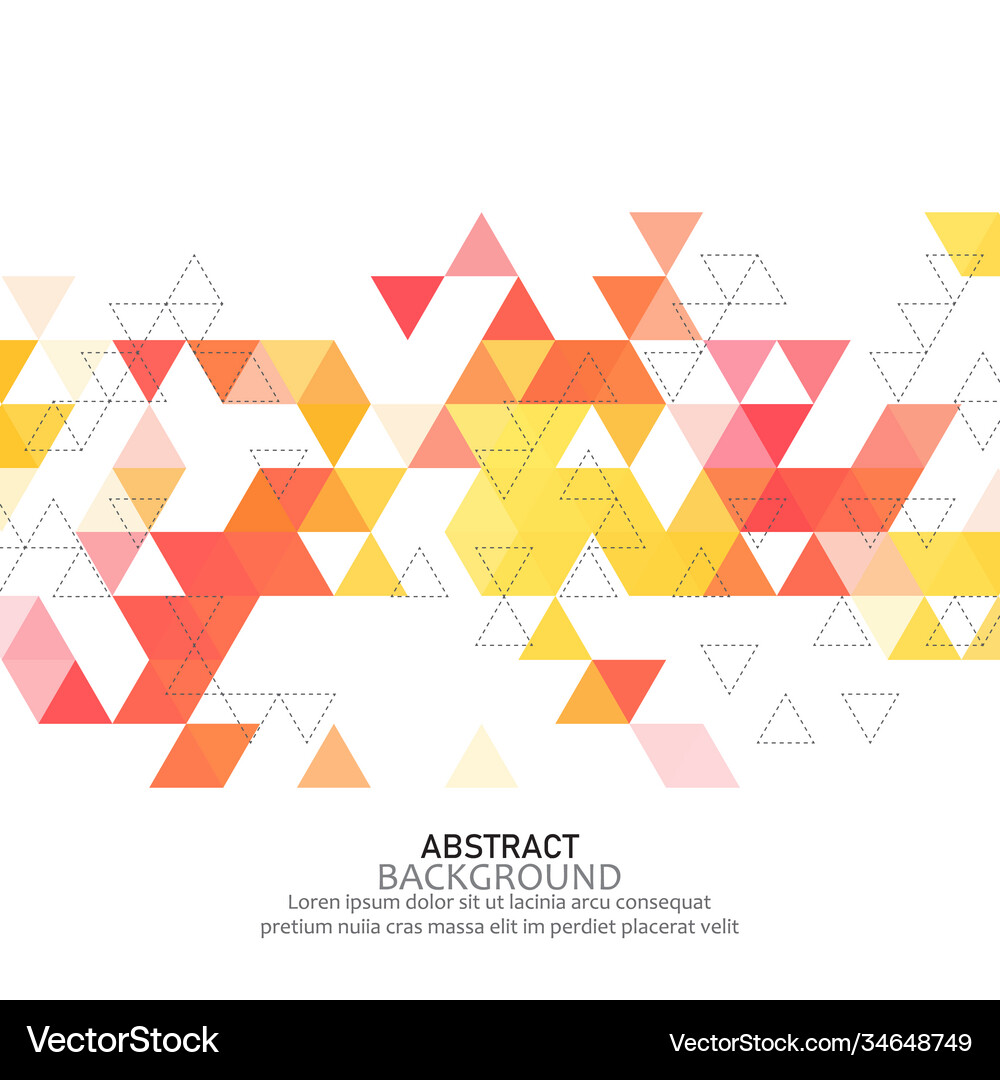 Orange grid mosaic background creative design Vector Image