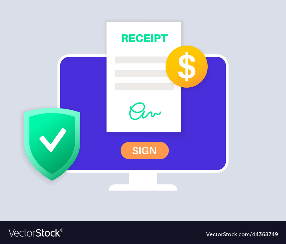 Receipt document form Royalty Free Vector Image