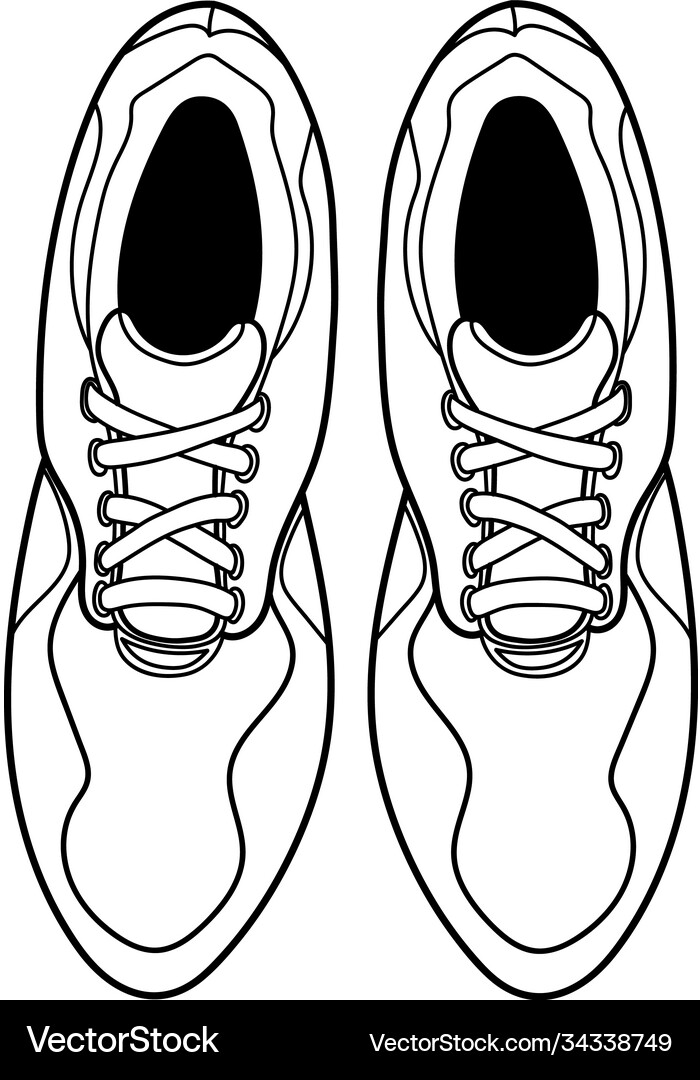 Stylish Shoe Pair - Top View Royalty Free Vector Image