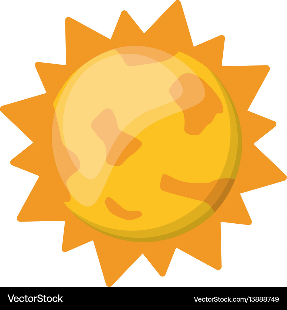 Sun solar system image Royalty Free Vector Image