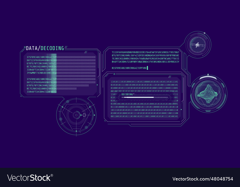 Interface For Decoding Satellite Data About Vector Image 0038