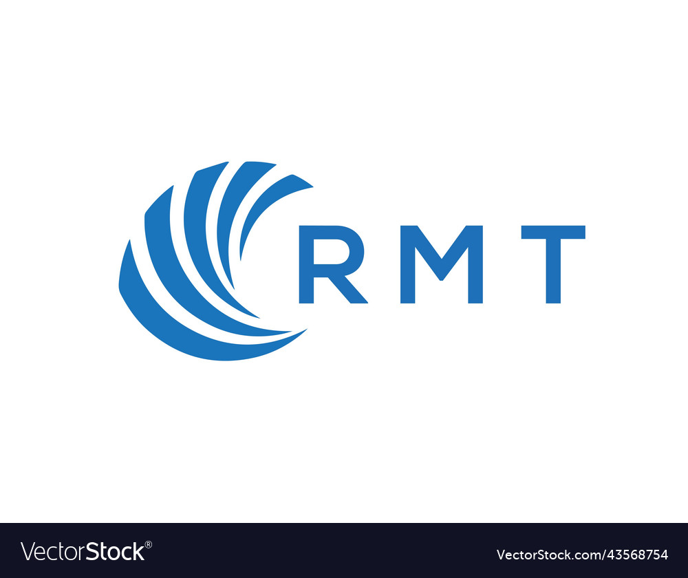 Rmt letter logo design on white background Vector Image