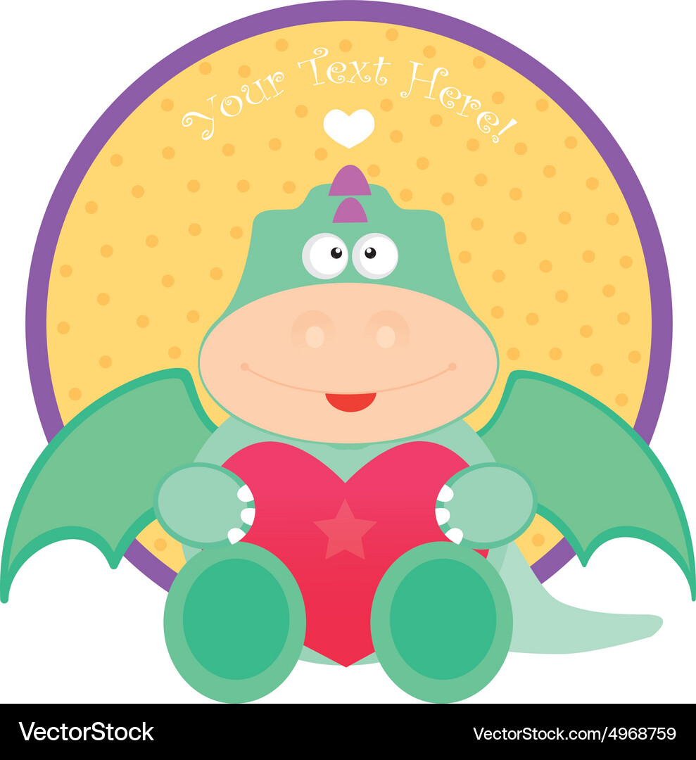 Abstract cute dinosaur on a white background Vector Image