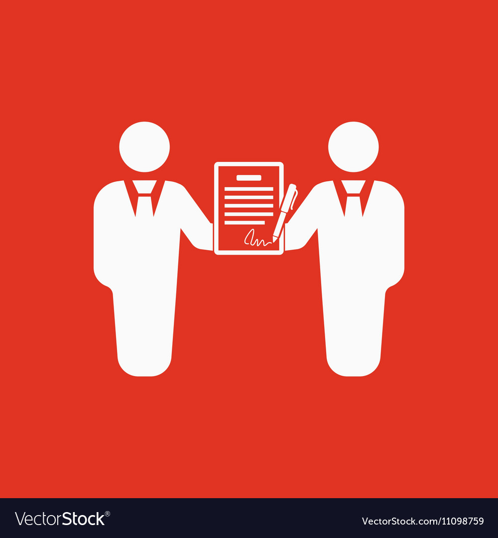 Contract icon agreement and signature pact Vector Image Contract icon agreement and signature pact Vector Image