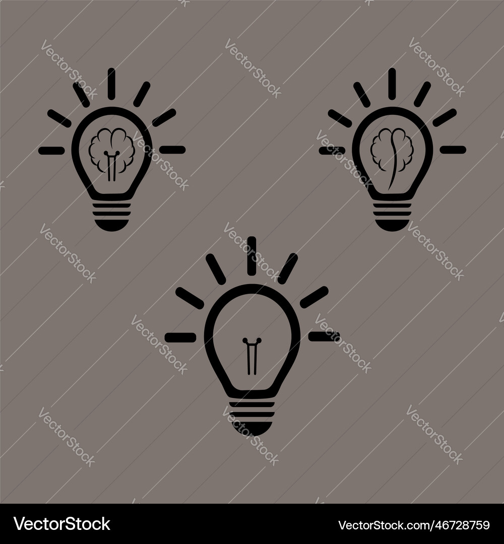 Creative idea concept with brainstorming and bulb Vector Image