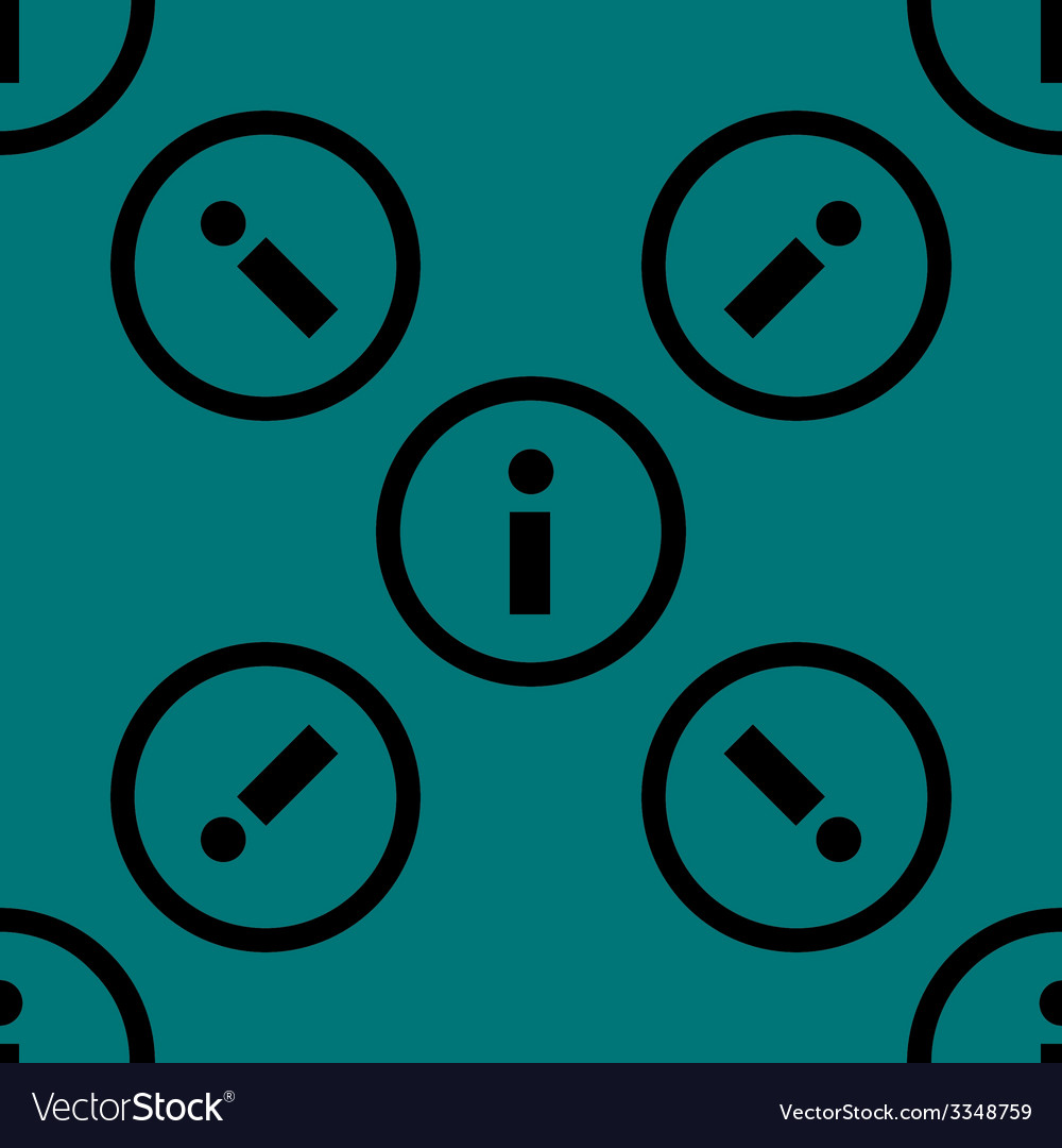 Info web icon flat design seamless pattern Vector Image