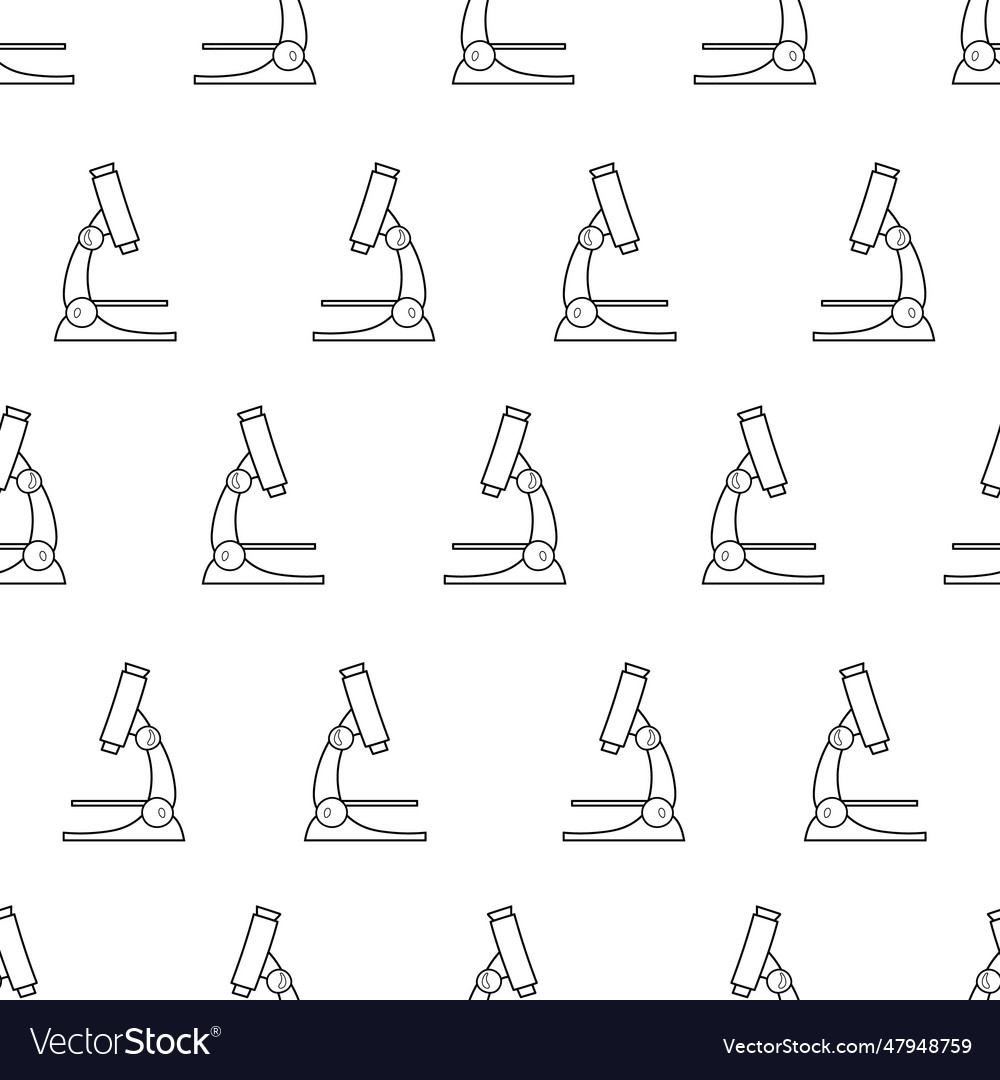 Microscope outline pattern Royalty Free Vector Image