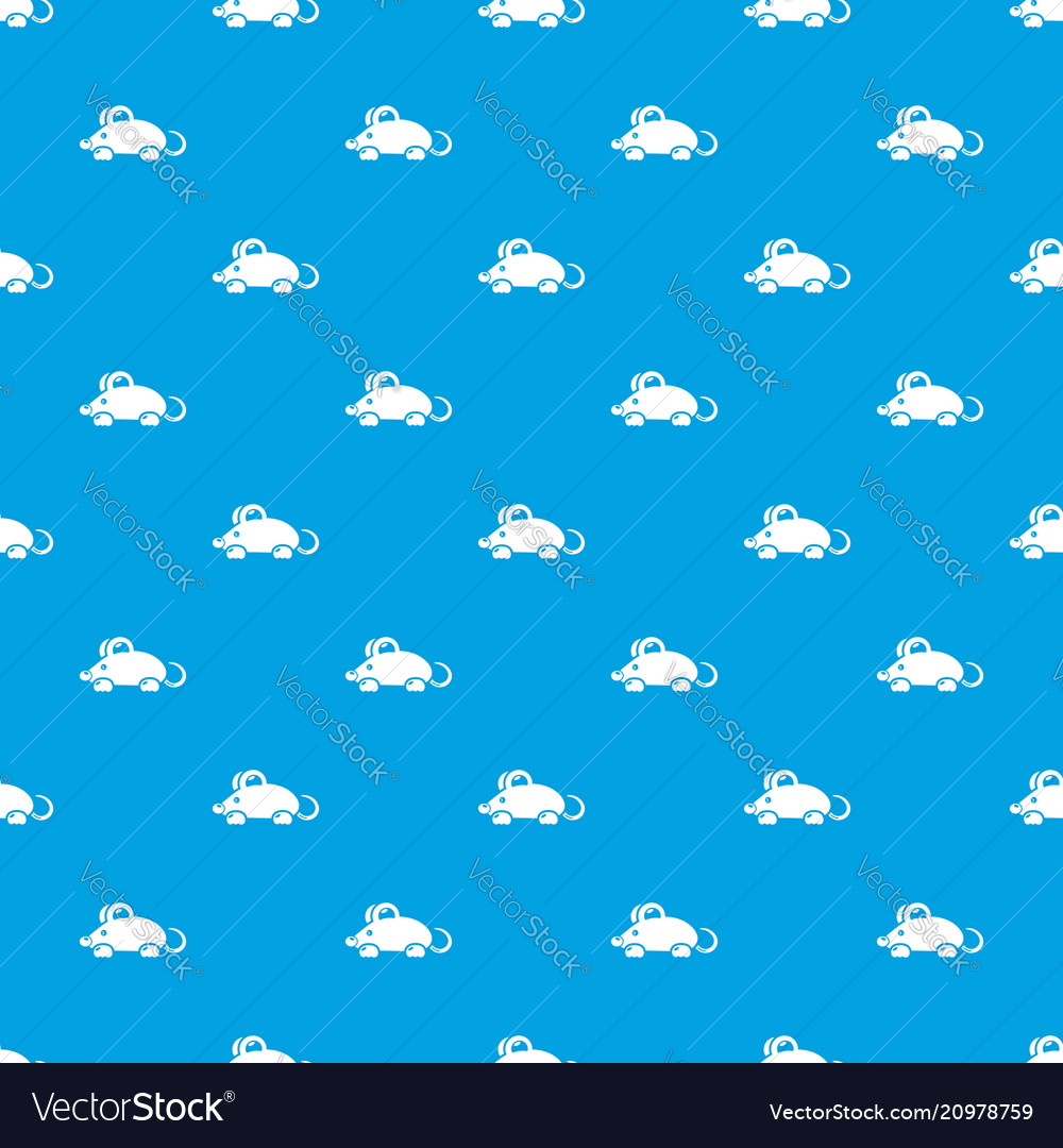 Mouse pattern seamless blue Royalty Free Vector Image
