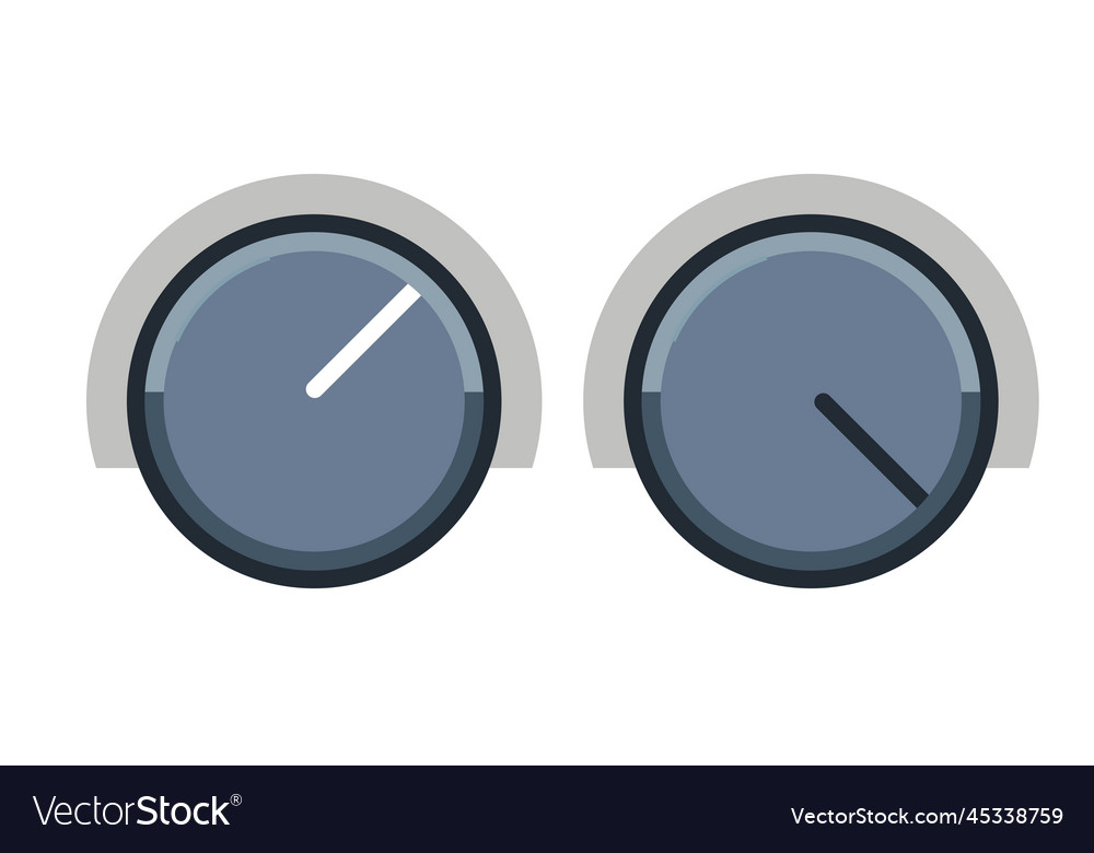 Panel elements parts and knobs for control Vector Image