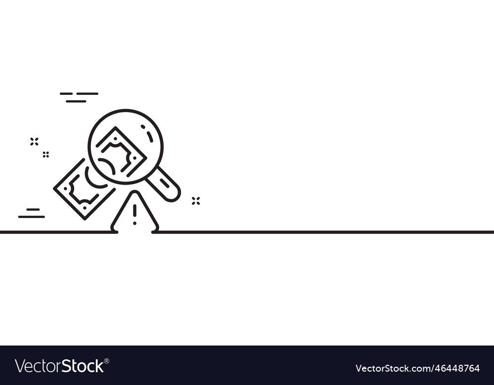 Fraud line icon money crime sign Royalty Free Vector Image Fraud line icon money crime sign Royalty Free Vector Image