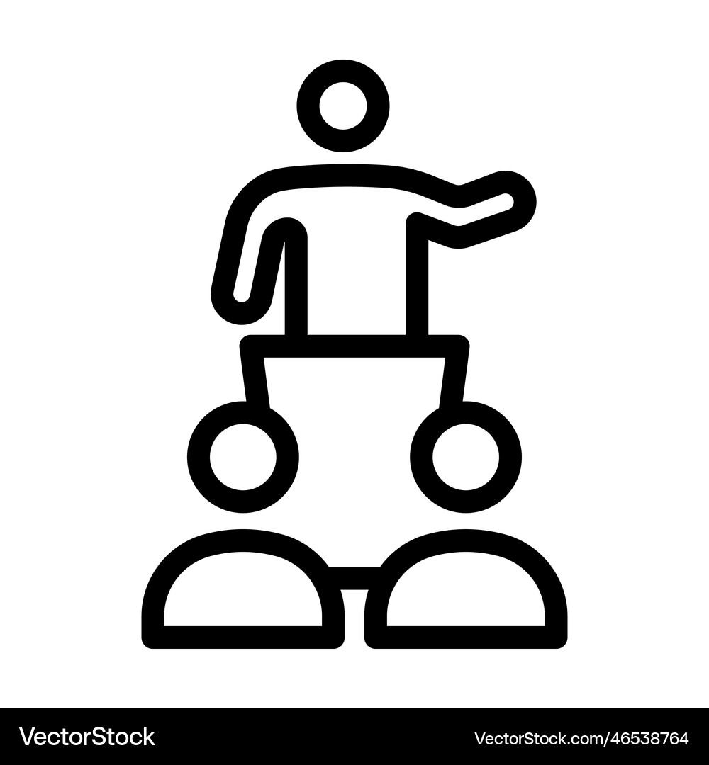 Leadership skills thick line icon for personal Vector Image