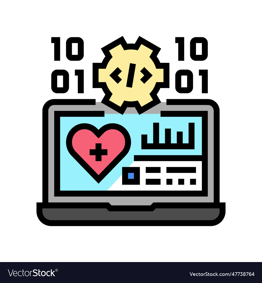 Medical software biomedical color icon Royalty Free Vector Medical software biomedical color icon Royalty Free Vector