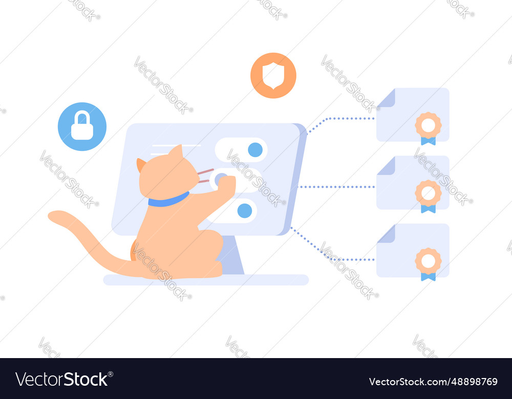 Certificate manager Royalty Free Vector Image - VectorStock