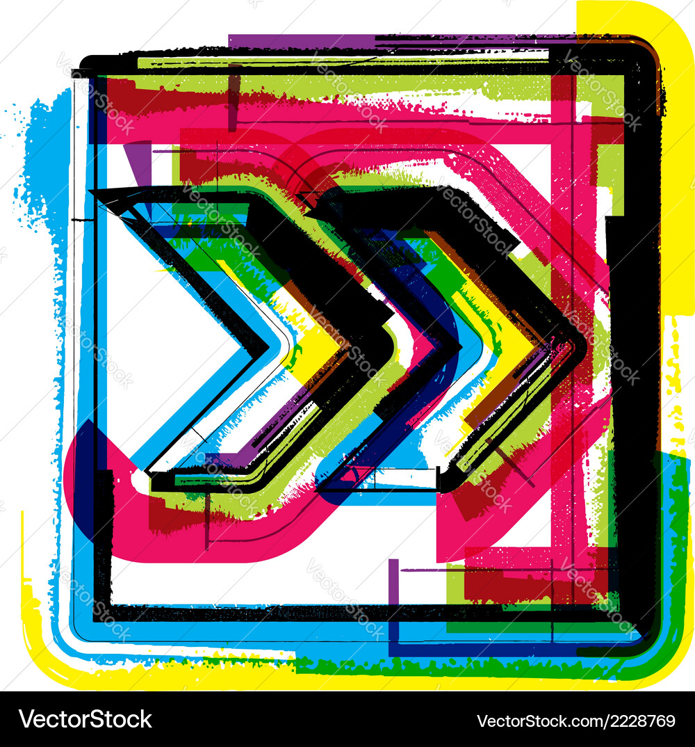 Colorful grunge symbol Royalty Free Vector Image