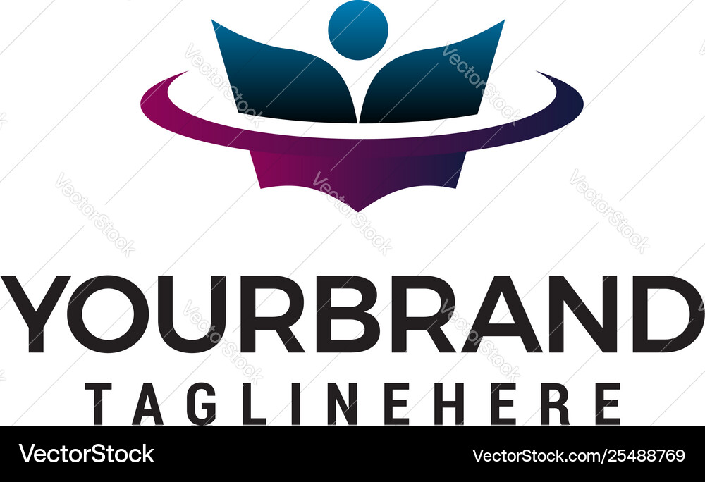 Education logo design concept template Royalty Free Vector