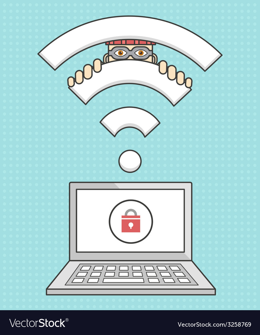 Hacking private account Royalty Free Vector Image