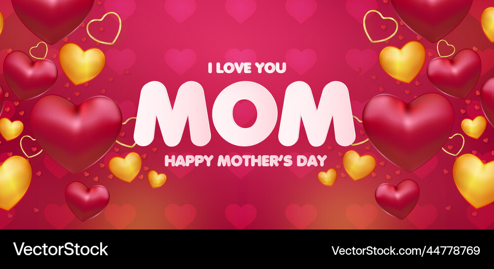 Modern mothers day background with realistic Vector Image