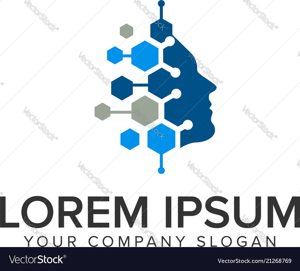 Smart Tech Intelligence Logo Royalty Free Vector Image