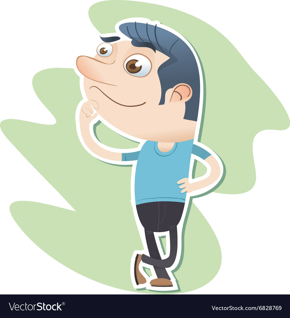 Thinking man Royalty Free Vector Image - VectorStock