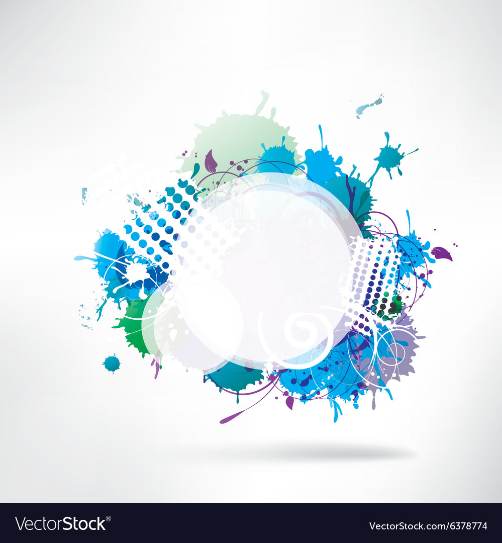 Abstract background with splash Royalty Free Vector Image