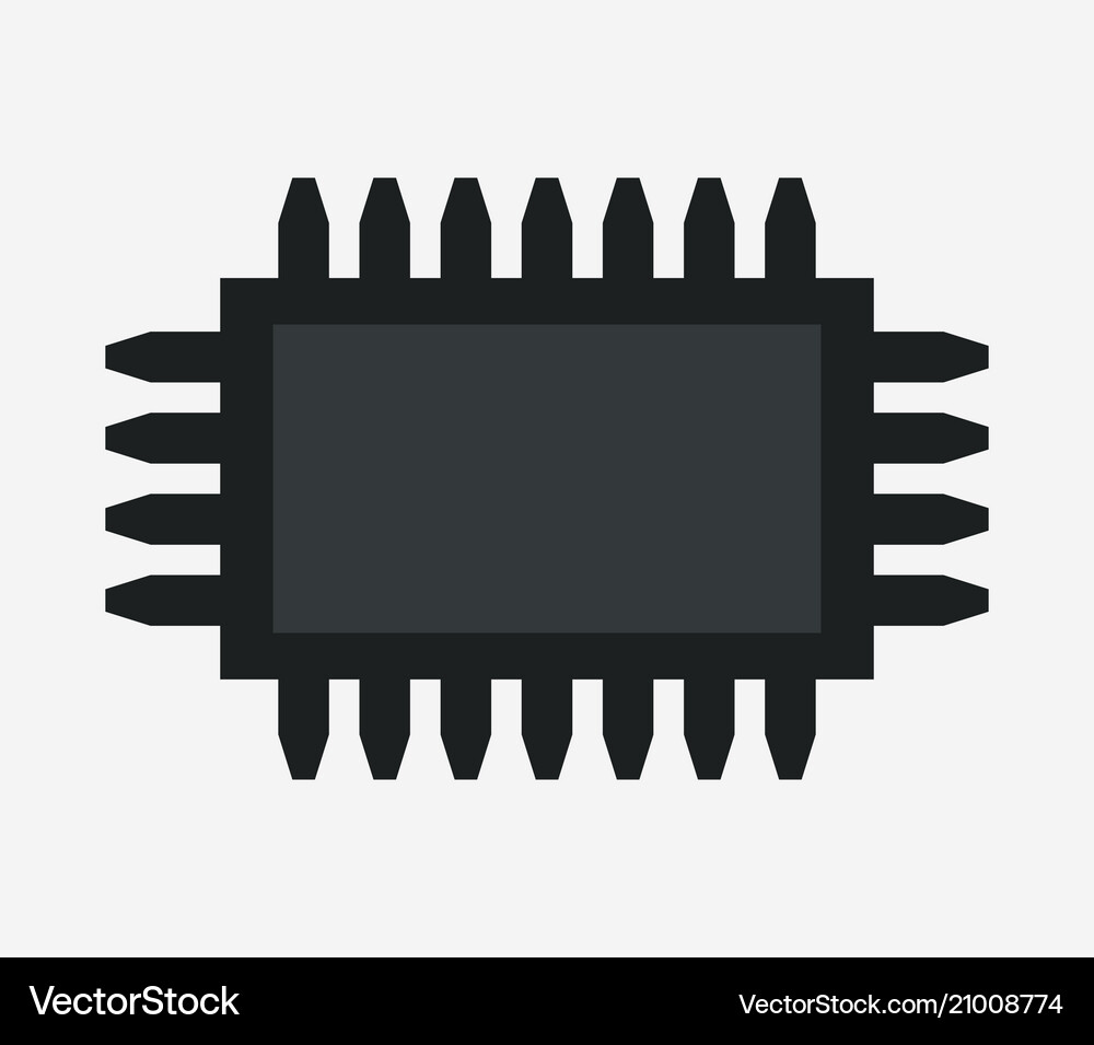 Micro chip icon Royalty Free Vector Image - VectorStock