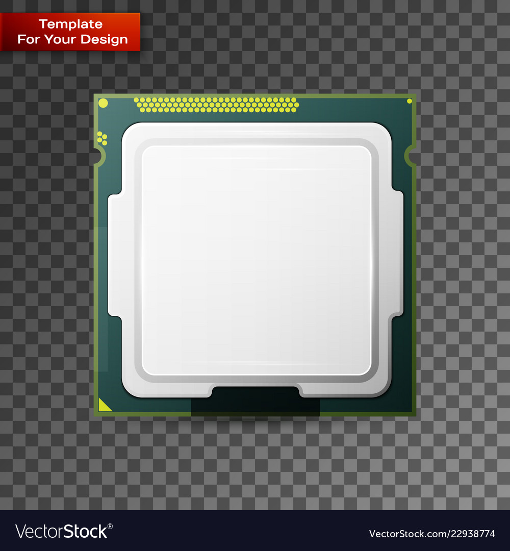 Processor computer hardware Royalty Free Vector Image