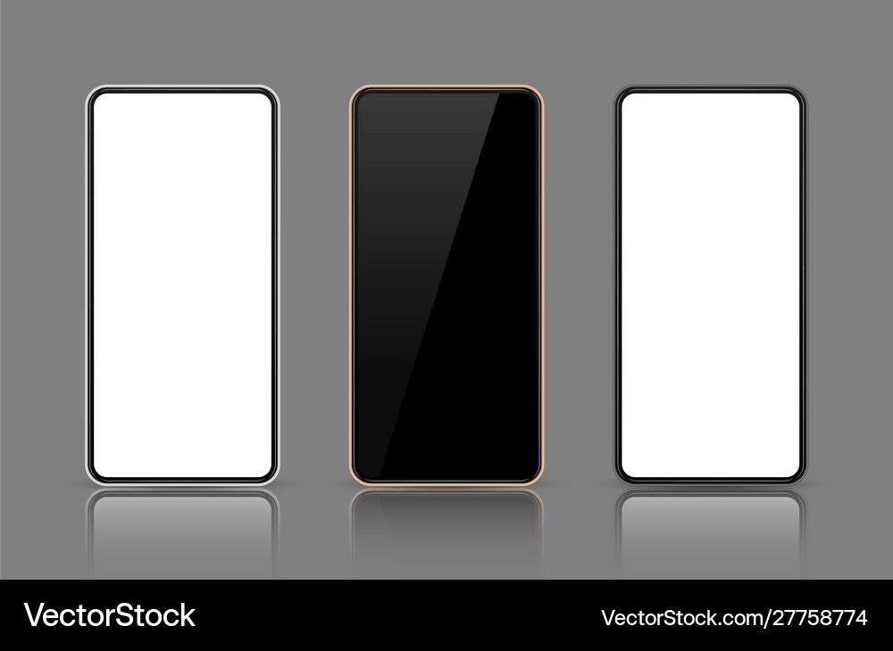 Realistic smartphone phone screen mock up Vector Image