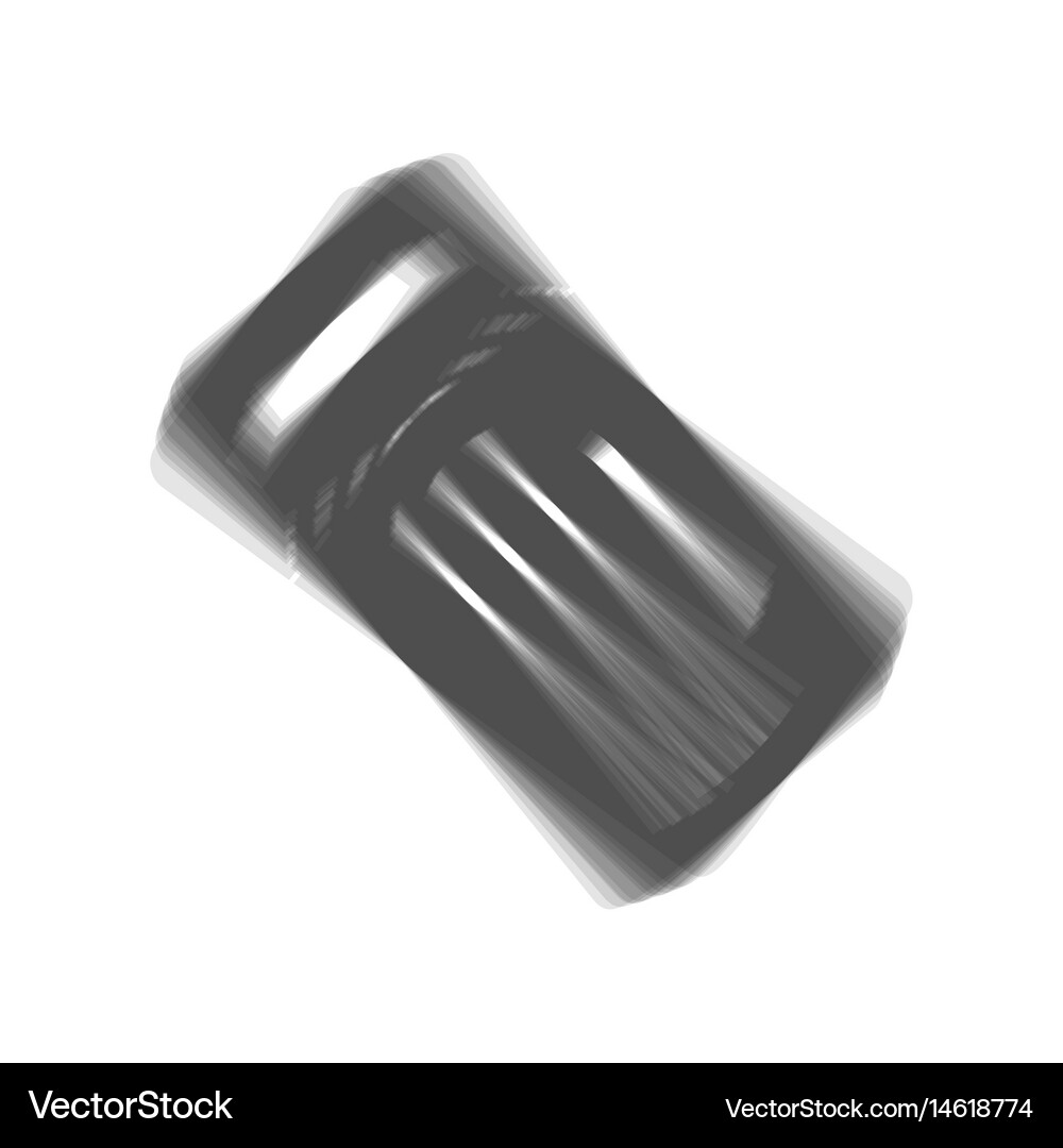 Ticket simple sign gray icon shaked Royalty Free Vector