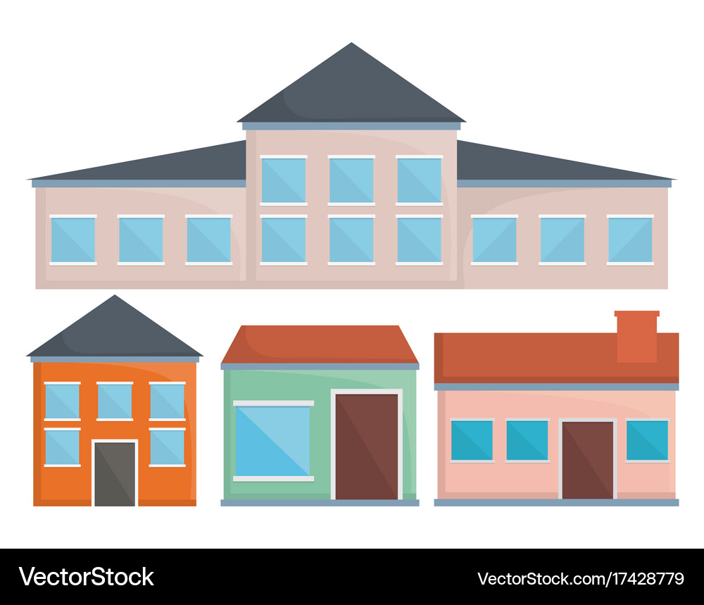 Houses icon image Royalty Free Vector Image - VectorStock