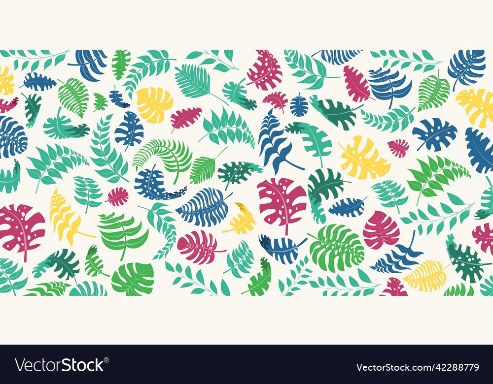 Tropical Palm Leaves Background Royalty Free Vector Image