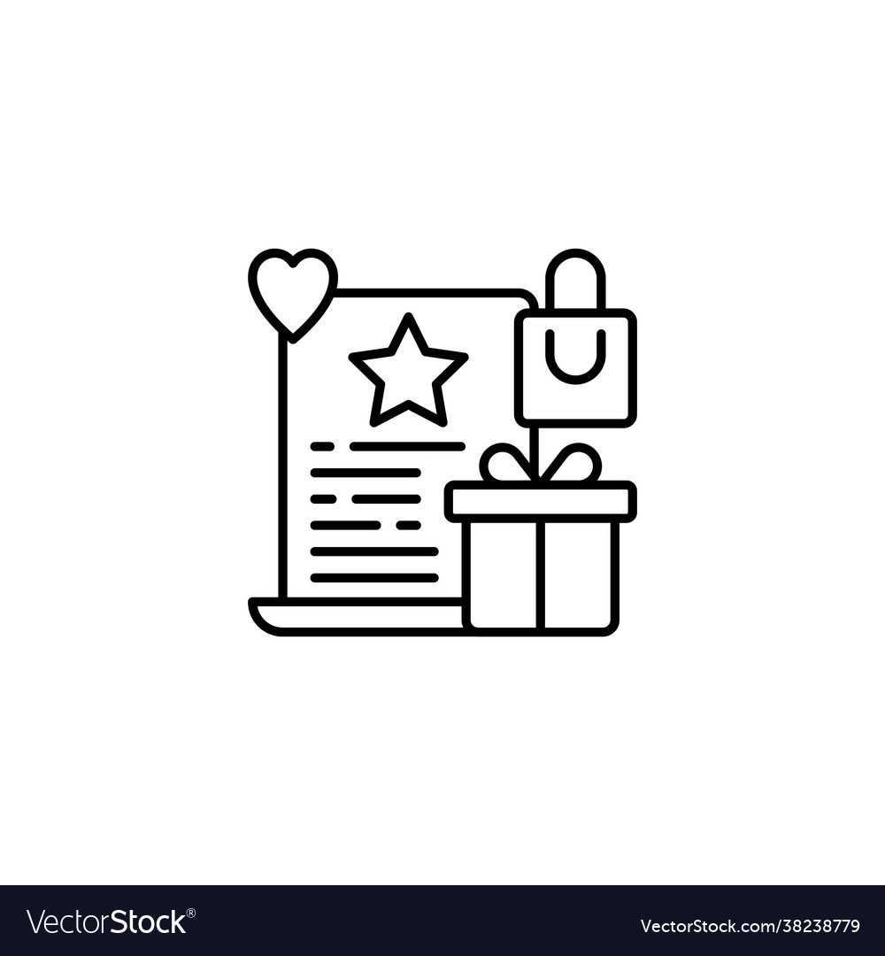 Wish list icon in logotype Royalty Free Vector Image