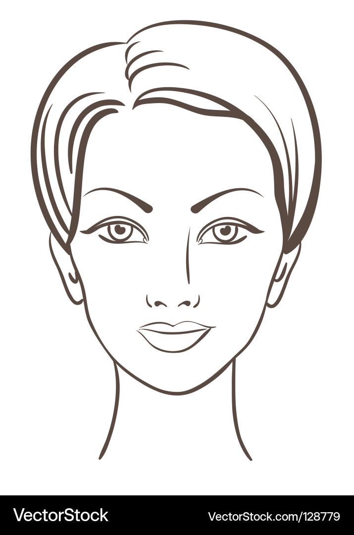 Woman face Royalty Free Vector Image - VectorStock